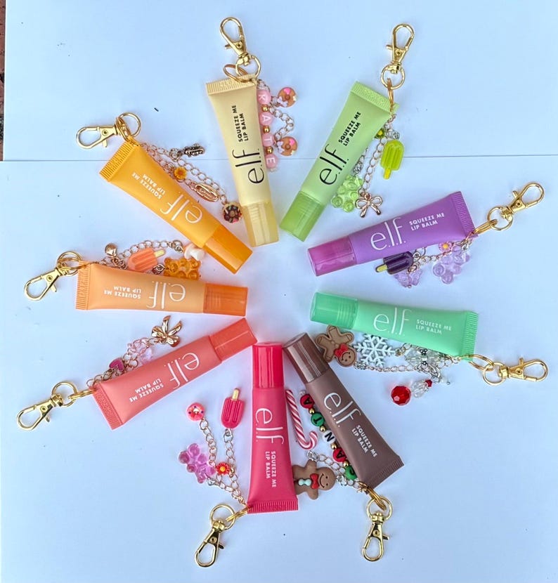 Personalized ELF Lip Balm & Keychain | Custom Name Charm, Teen Gift ...