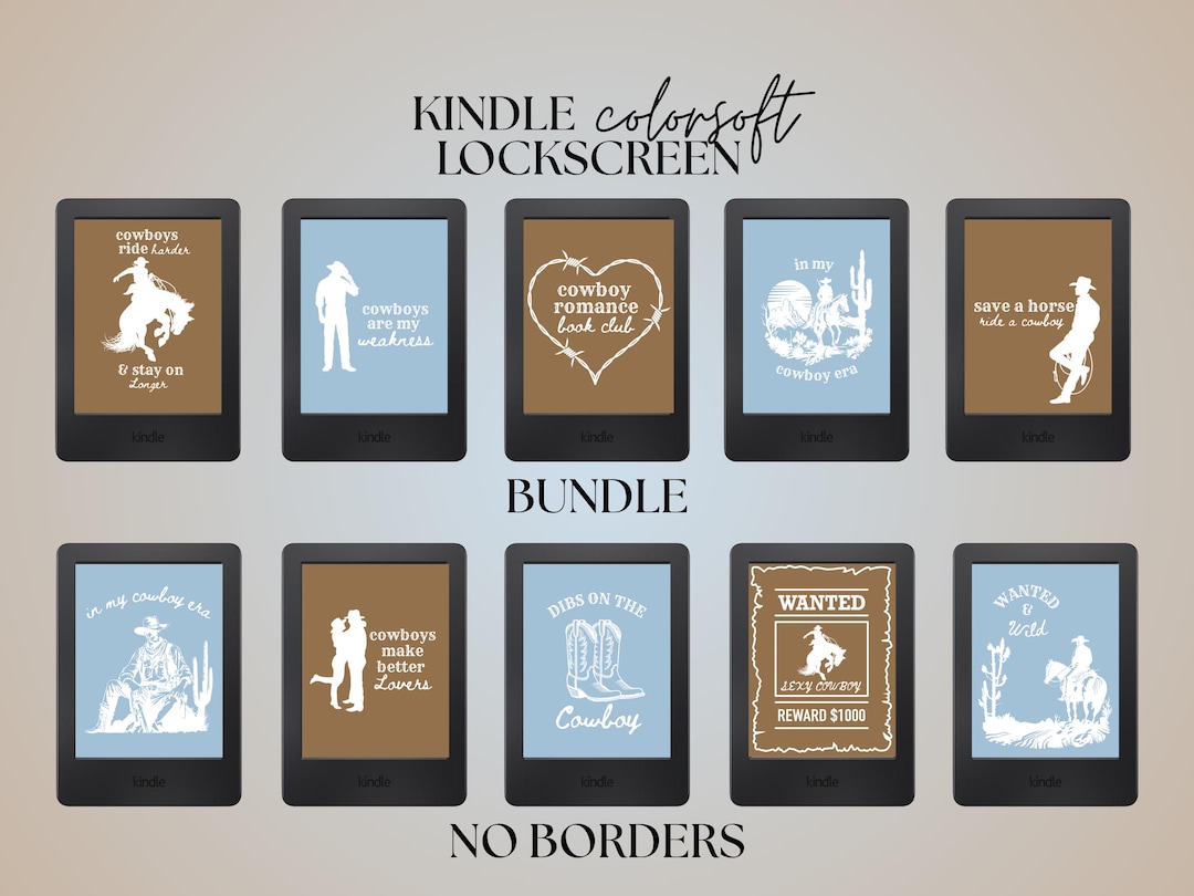 Kindle Lock Screen Bundle | Cowboy Romance Era | Kindle Colorsoft ...
