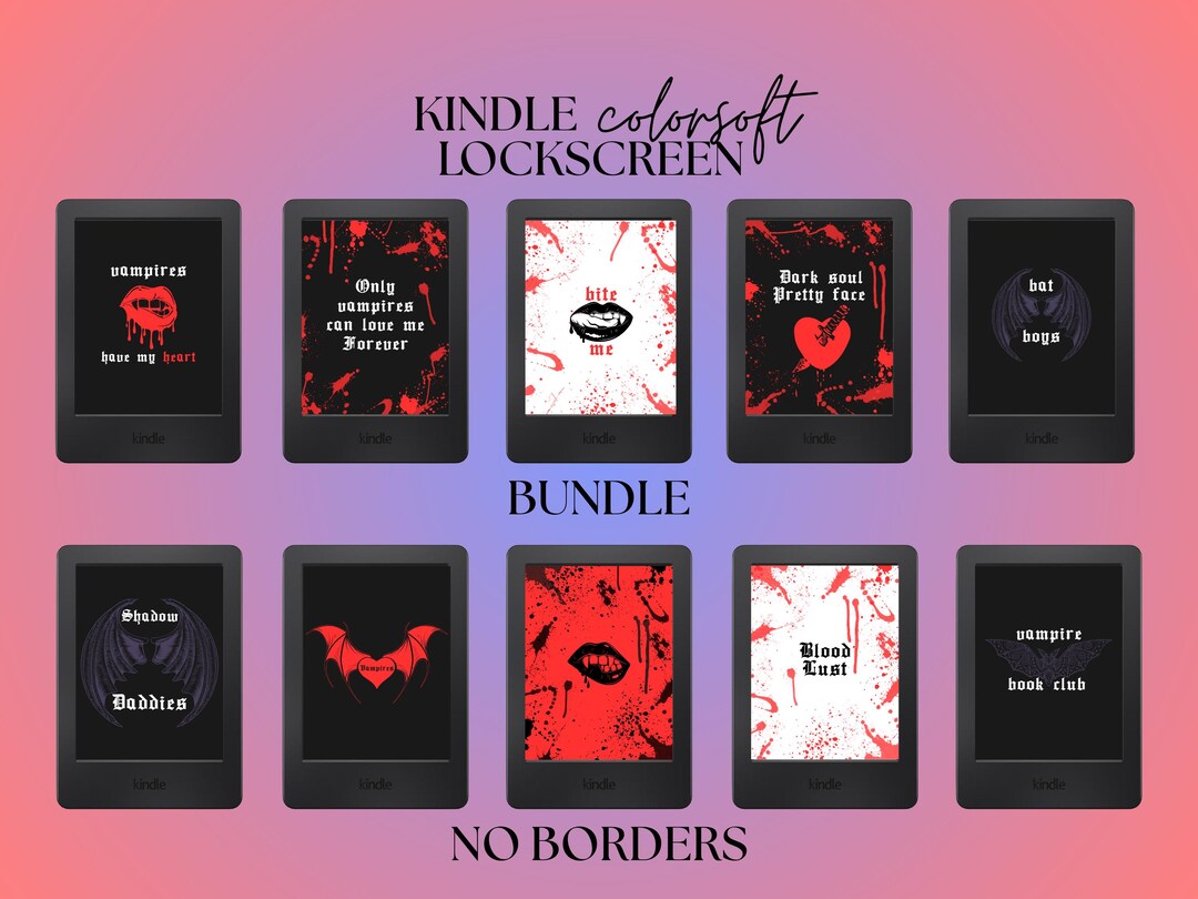 Kindle Lock Screen Bundle | Vampires | Bat Boys | Kindle Colorsoft ...