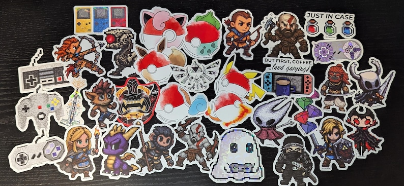 Retro Video Game Sticker Packs | Pixel Decals - Etsy Ireland