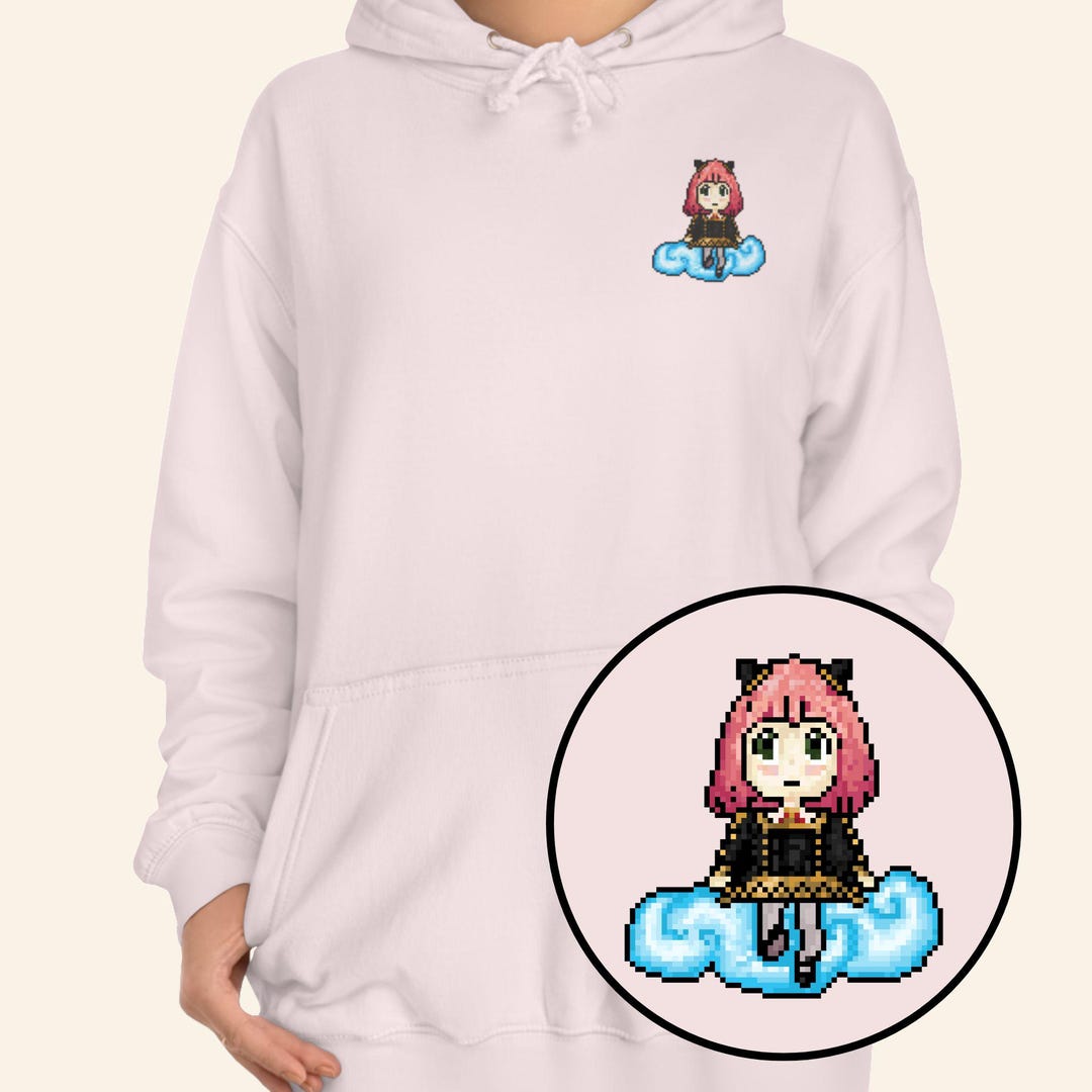 Pixel Anya Sweater | Minimalist Spy X Family Hoodie - Etsy