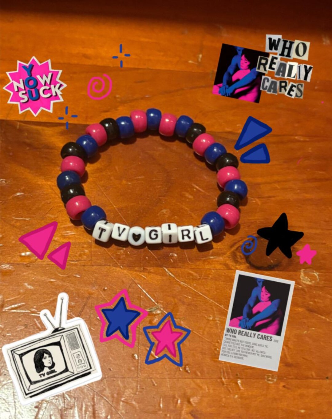 TV GIRL Kandi Bracelet!!! - Etsy