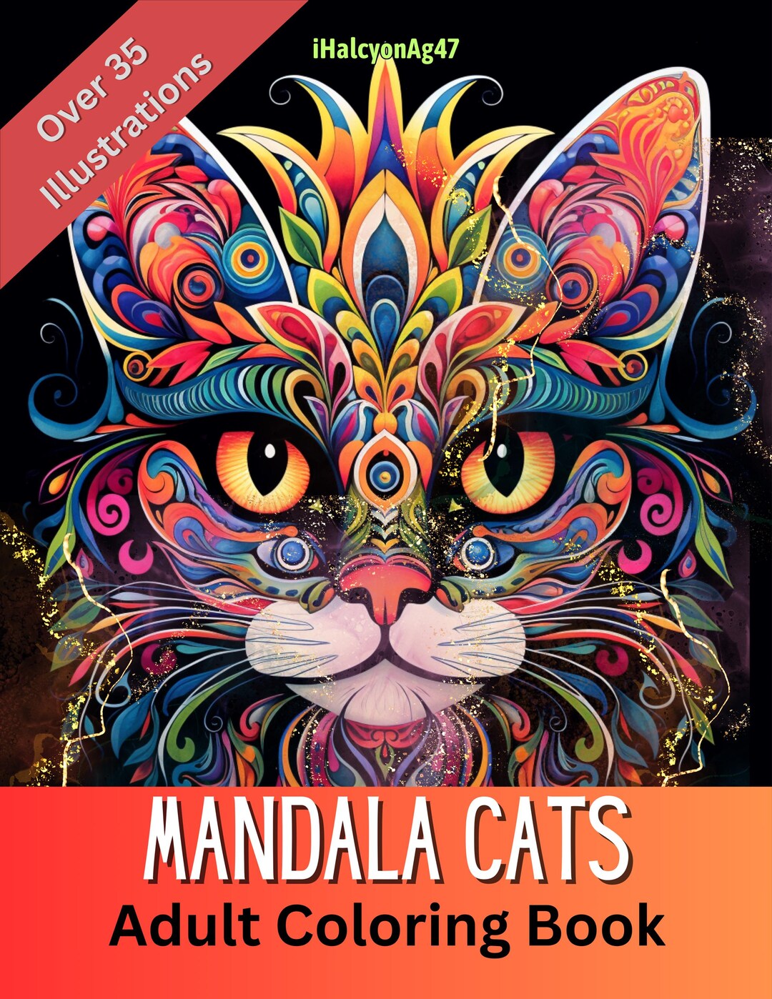Mandala Cats Coloring Book for Adults PDF | 35+ Detailed Pages ...