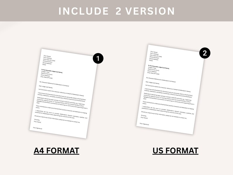 Editable Court Character Reference Letter Template Editable ...