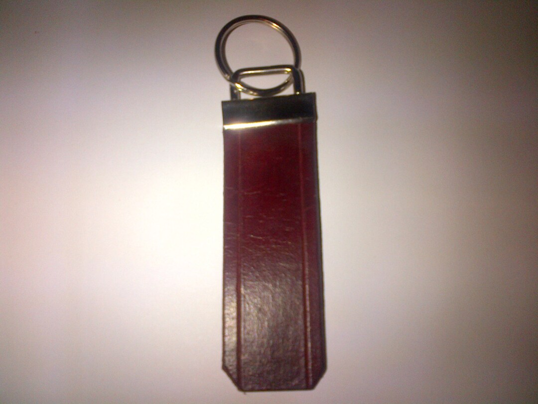 Plain Leather Key Fob and Ring - Etsy