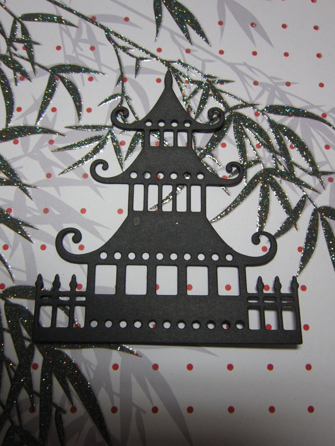 Chinese, Japanese, Asian Pagoda Die Cut Paper 3 1/2 Inches Tall, 5 ...