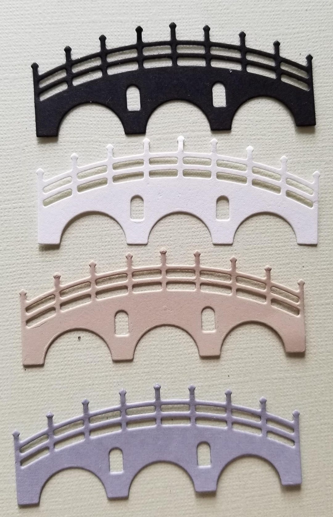 Paper Bridge, Japanese or Garden Bridge, 3 1/8" Wide, 6 Die Cut Pieces ...