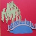 A Bridge. Die Cut Paper, 4" Wide, 5 Pieces, Garden, Pond, Asian Scene ...