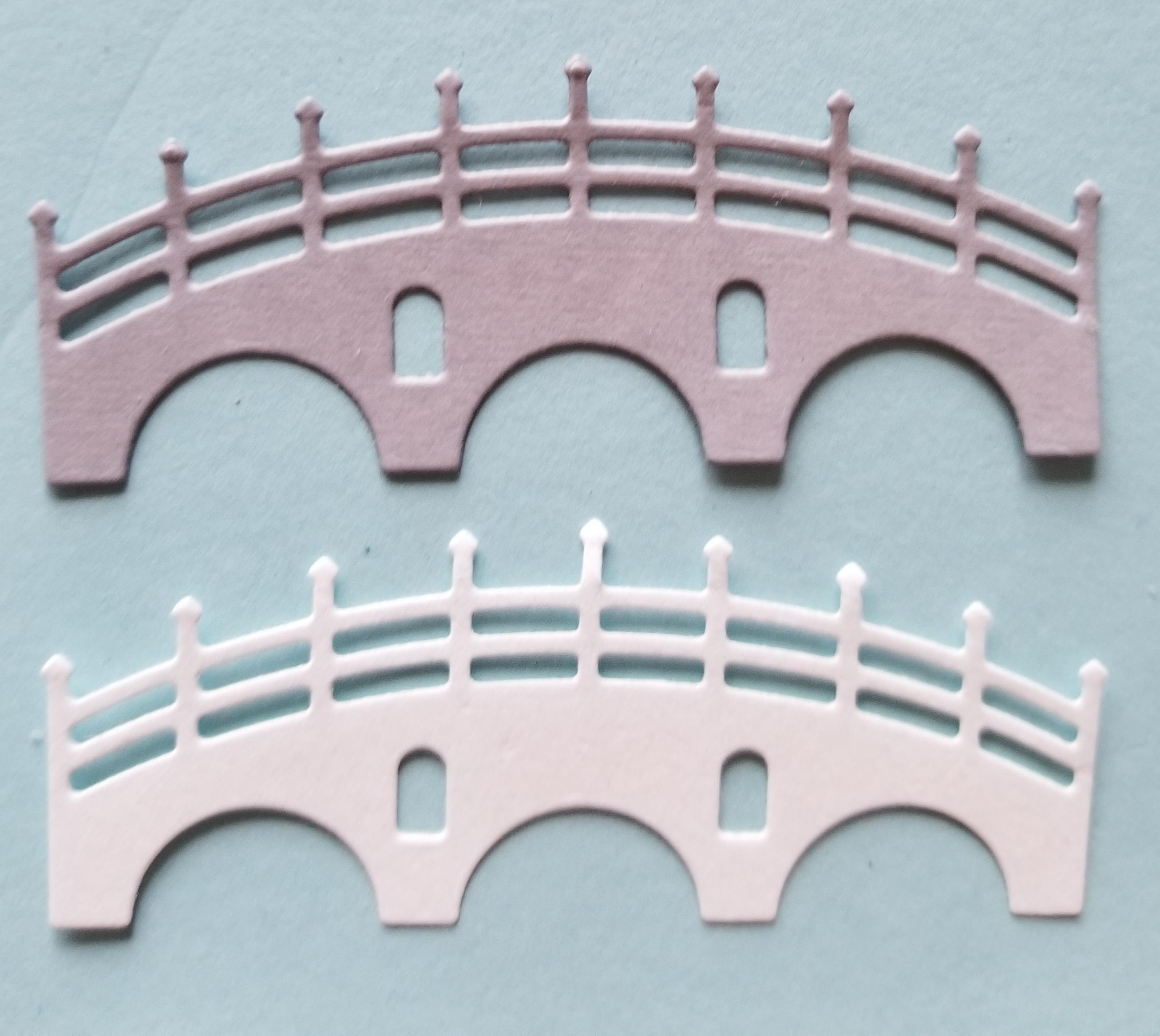 Paper Bridge, Japanese or Garden Bridge, 3 1/8" Wide, 6 Die Cut Pieces ...