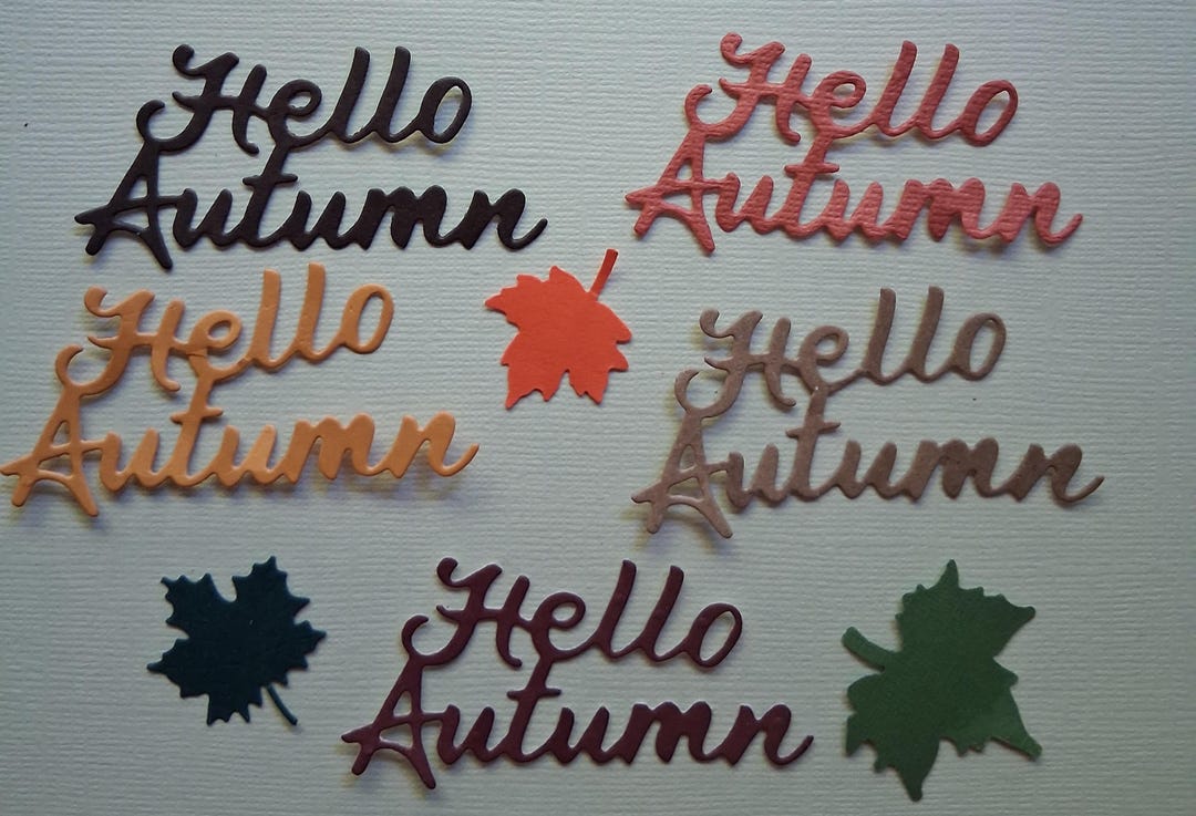Autumn Hello Die Cut Paper Words: Fall Colors, 8 Sets - Etsy