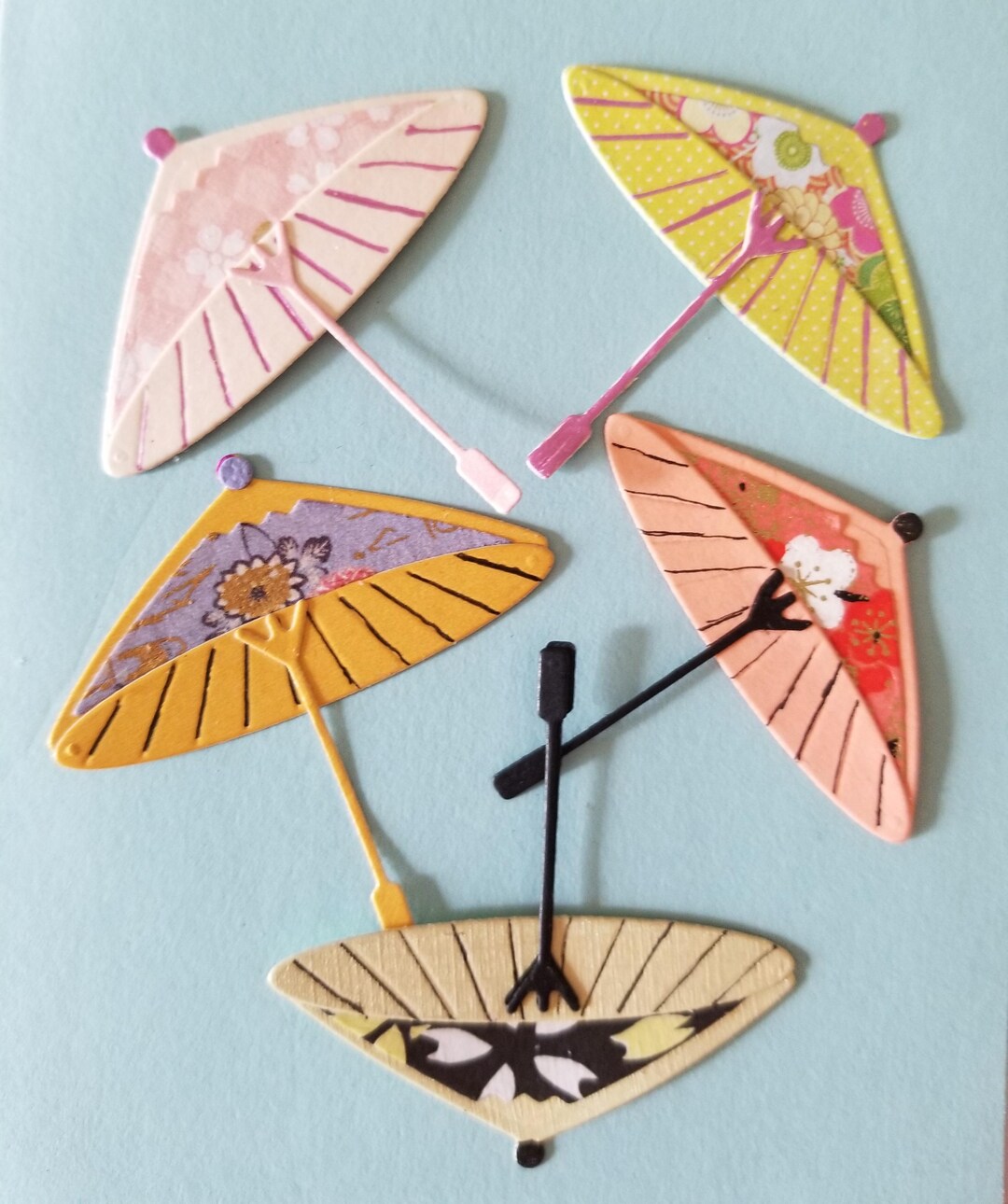 Japanese, Chinese, Asian Parasols, Die Cut Origami Paper and Cardstock ...