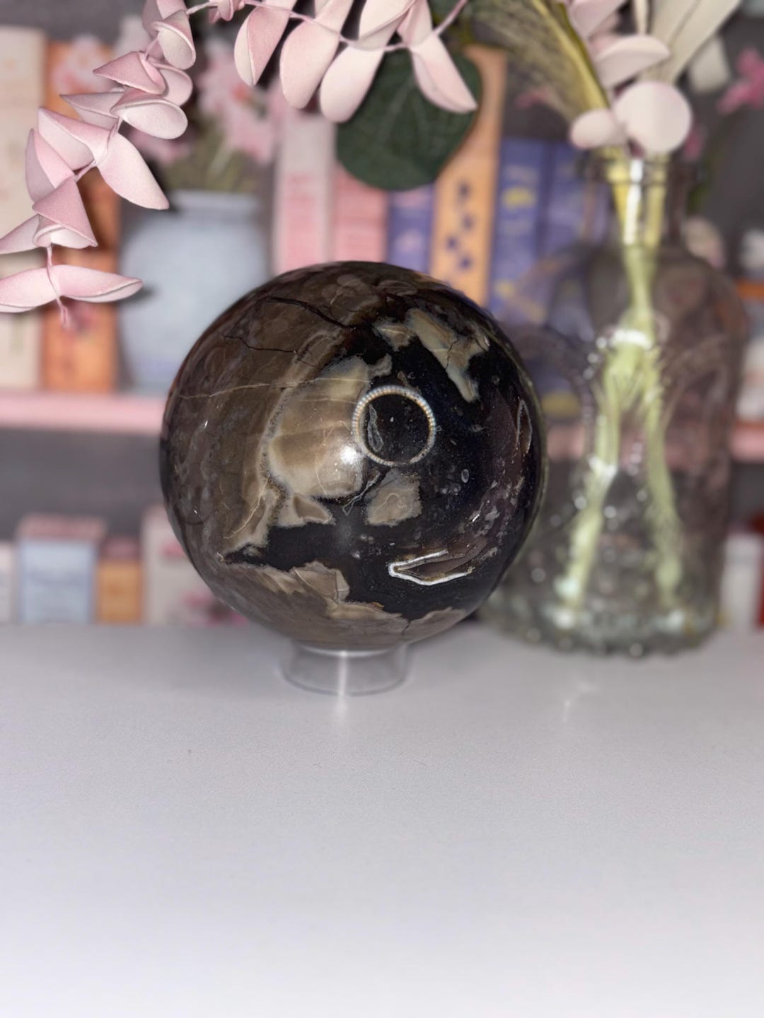 Lava Agate Sphere From Brazil, 1070g Volcanic Chalcedony - Etsy