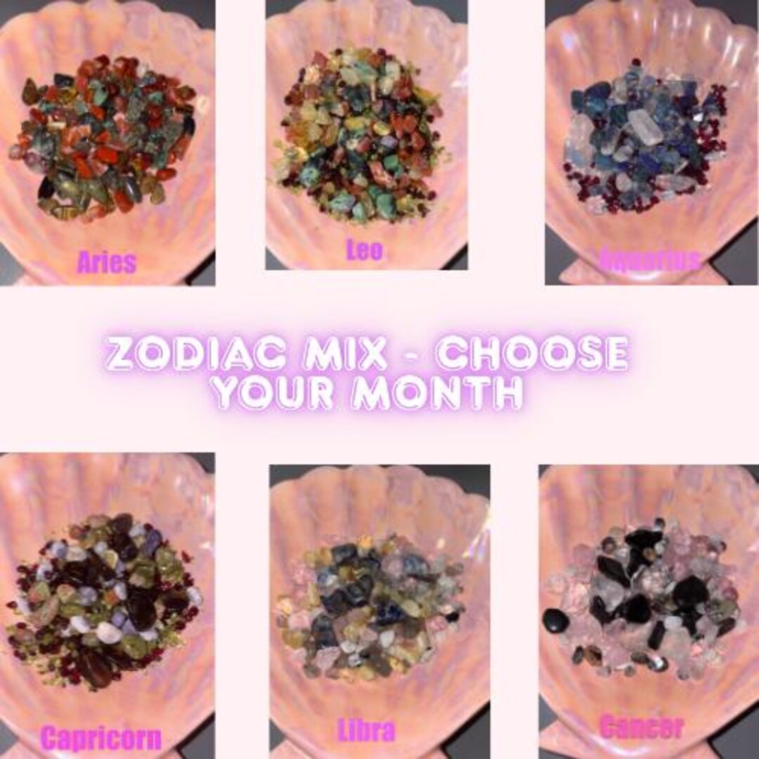 Zodiac Crystal Confetti Mix Set Part 2 - Choose Your Month - Etsy