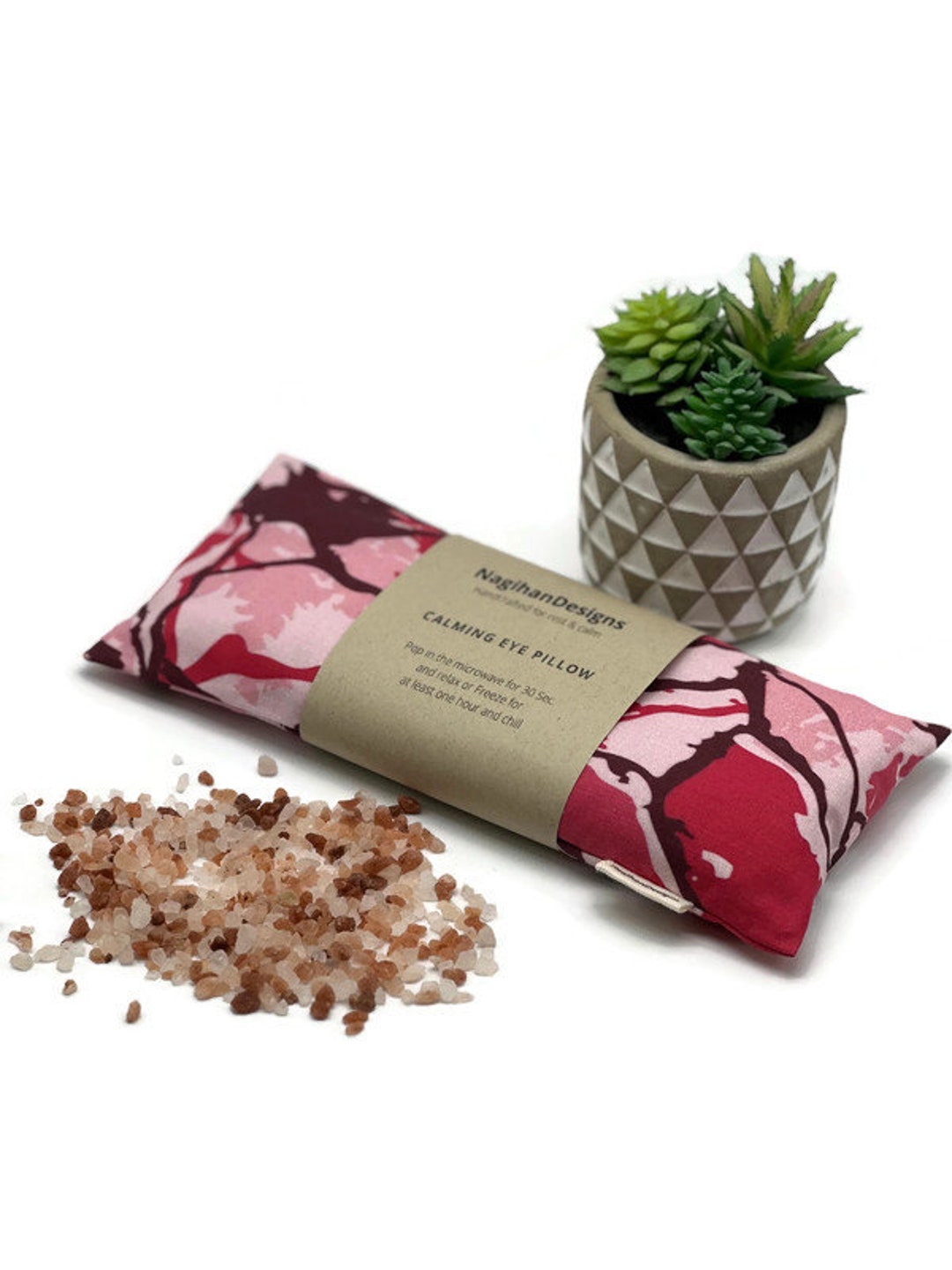 Pink Himalayan Salt Eye Pillow: Lavender Aromatherapy, Headache Relief ...
