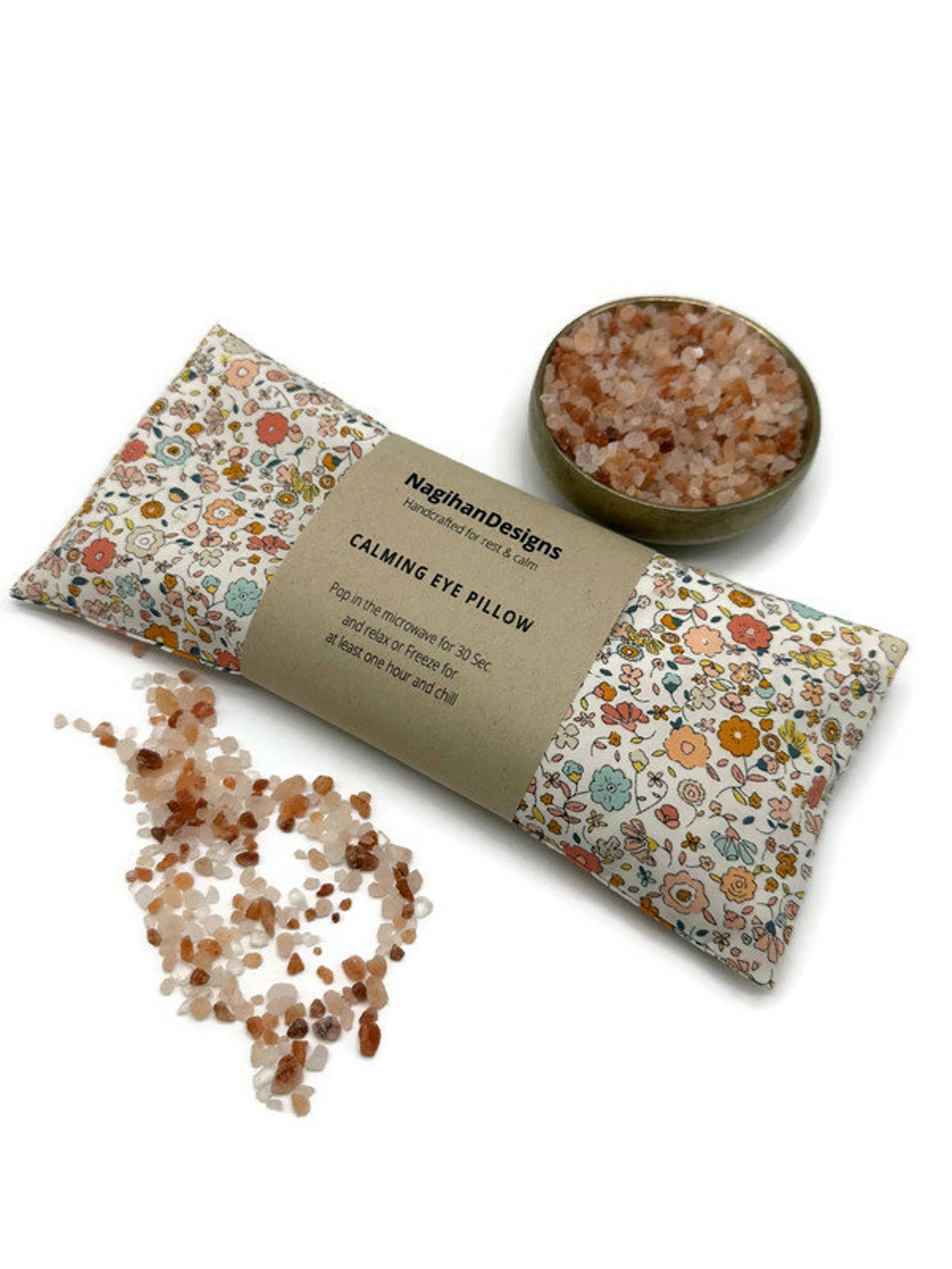 Himalayan Salt Eye Pillow: Lavender Aromatherapy, Heat Therapy, Deep ...