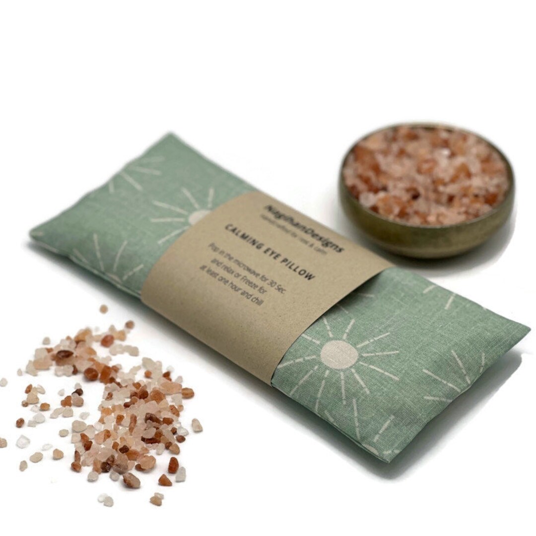 HIMALAYAN SALT Eye Pillow, Aromatherapy Weighted Eye Pillow, Himalayan ...