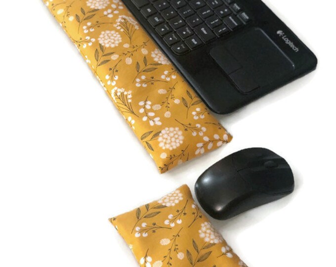 Keyboard Wrist Rest Rose Gold Pink Mouse Pad Cat Cubicle Decor Gold ...
