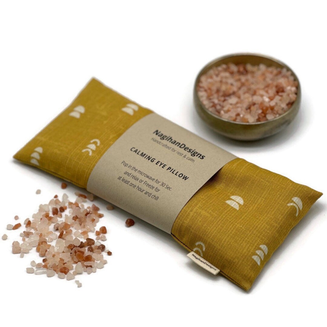 Mom Gift, PINK HIMALAYAN SALT Eye Pillow Aromatherapy Weighted Eye ...