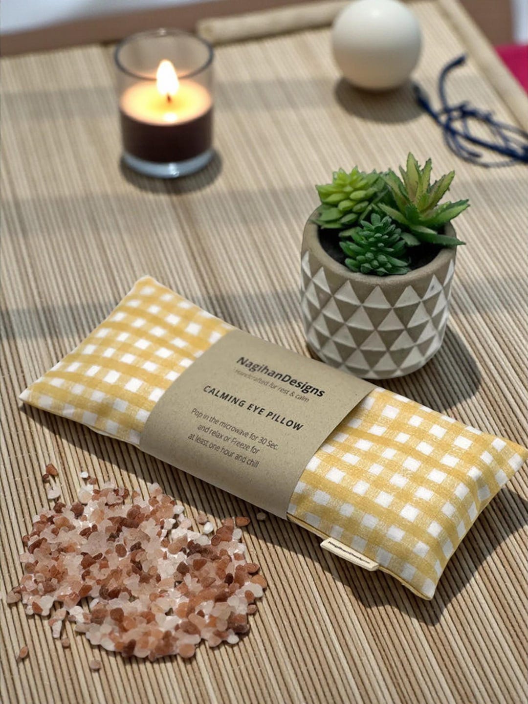 Himalayan Salt Eye Pillow: Lavender Aromatherapy, Heat Therapy - Etsy