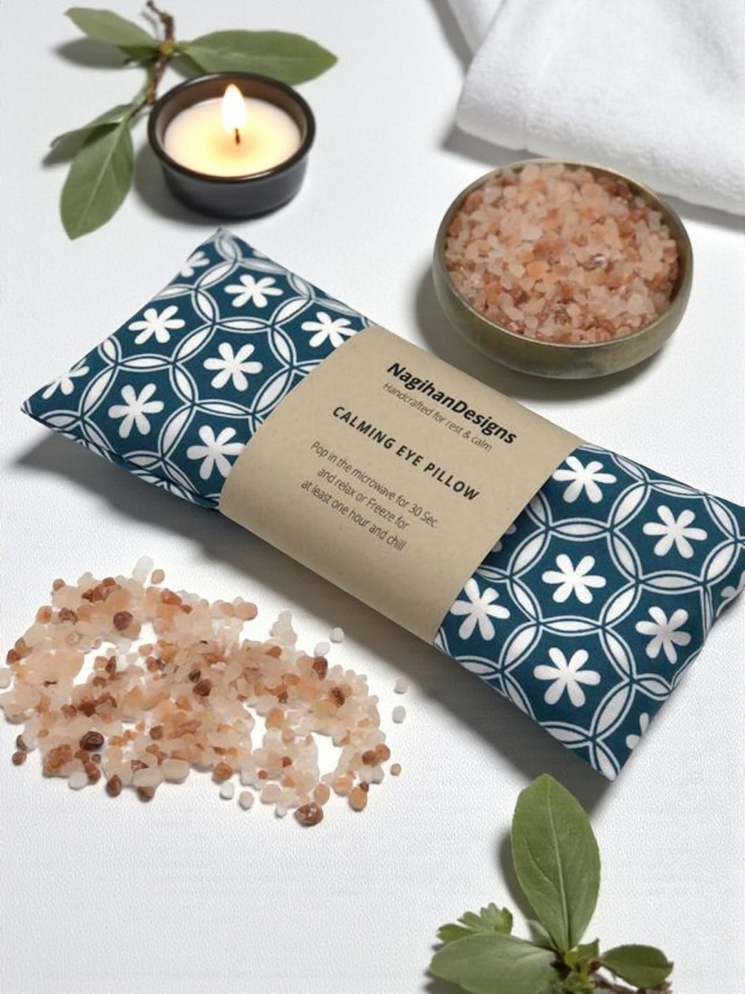 Himalayan Pink Salt Lavender Eye Pillow: Aromatherapy, Weighted ...