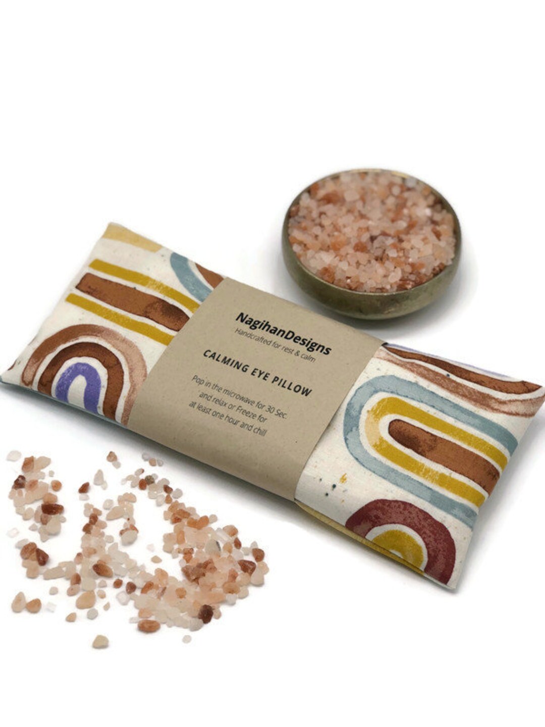 Himalayan Salt Eye Pillow: Heat Therapy, Relaxation, Sleep Aid - Etsy