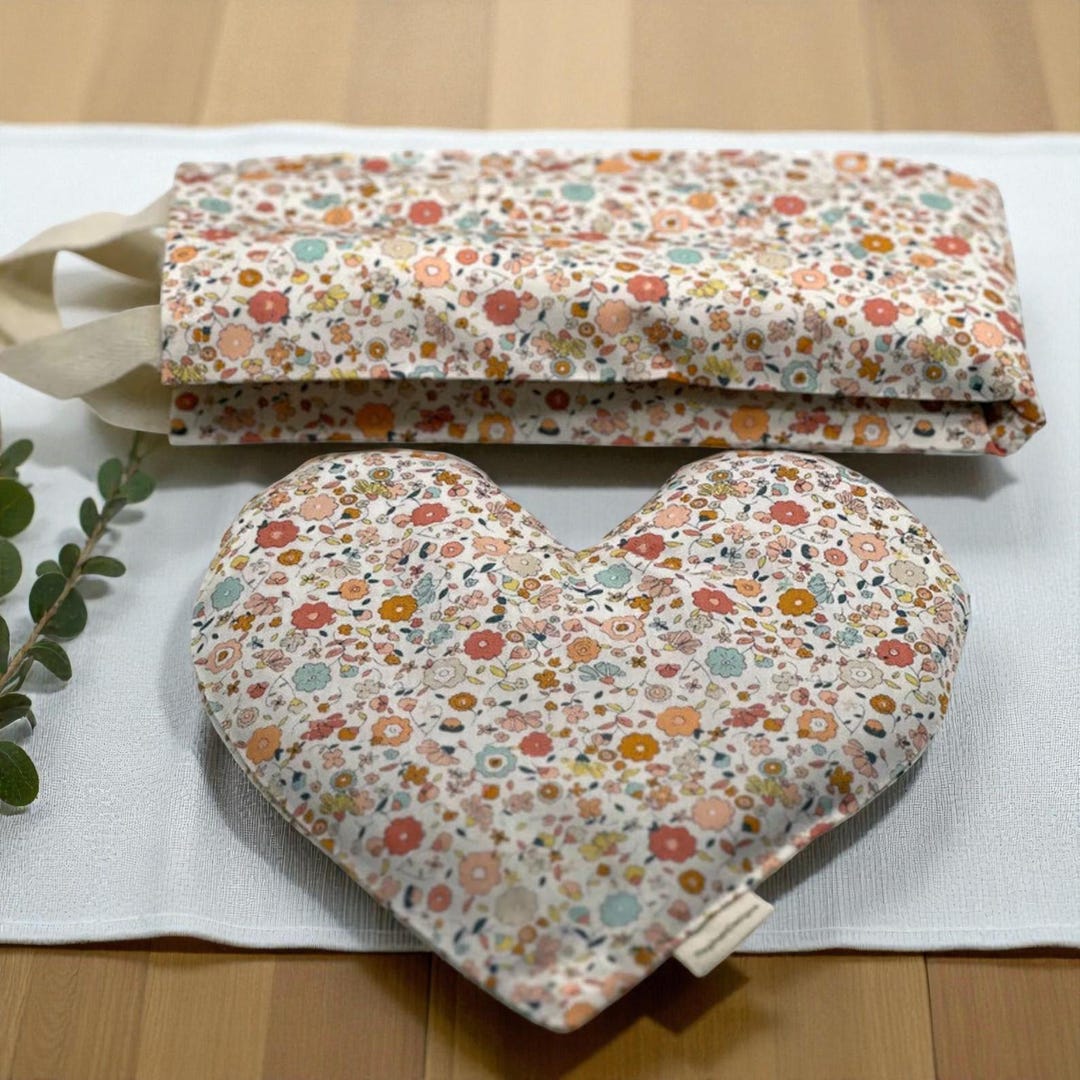 Self-care Gift Set: Microwavable Neck Wrap & Heart Eye Pillow - Etsy