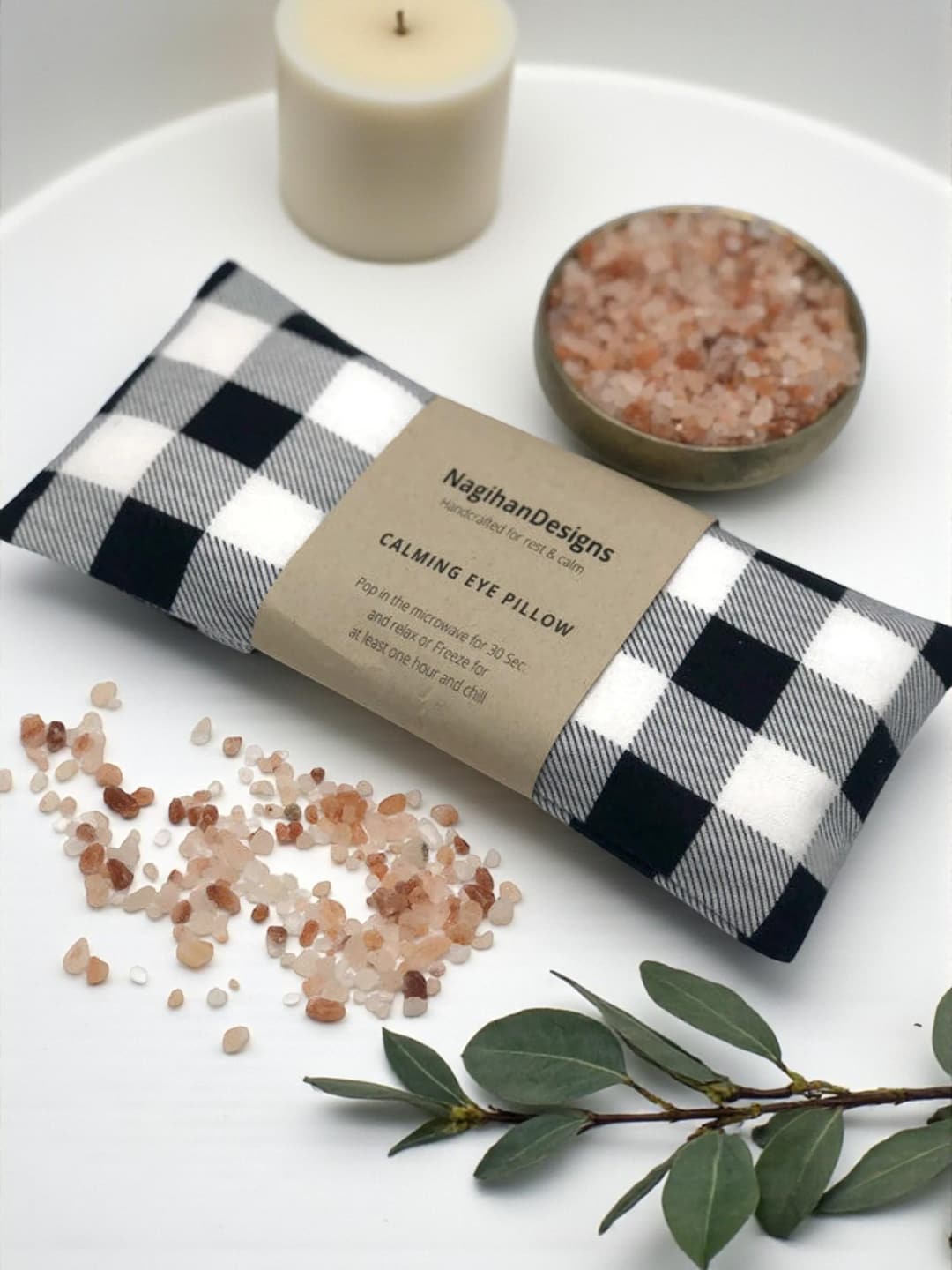 Himalayan Salt Lavender Eye Pillow: Heat Therapy, Relaxation Gift - Etsy