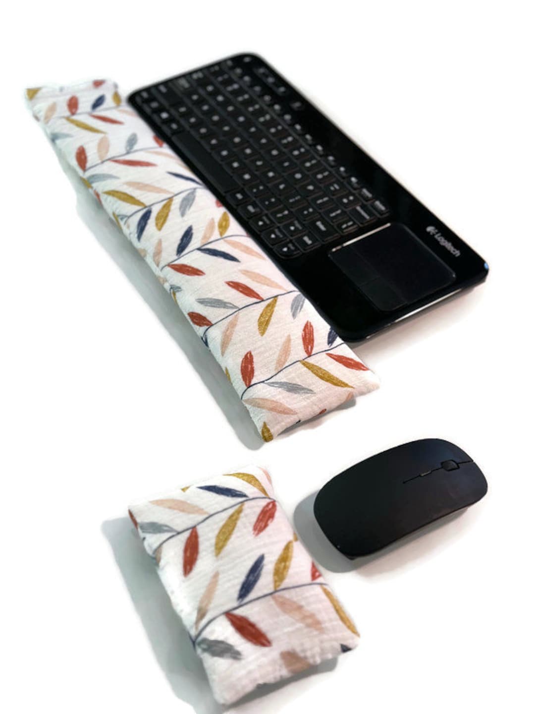 Flax Seed Wrist Rest Pillow Set: Ergonomic Keyboard and Mouse Pad With ...