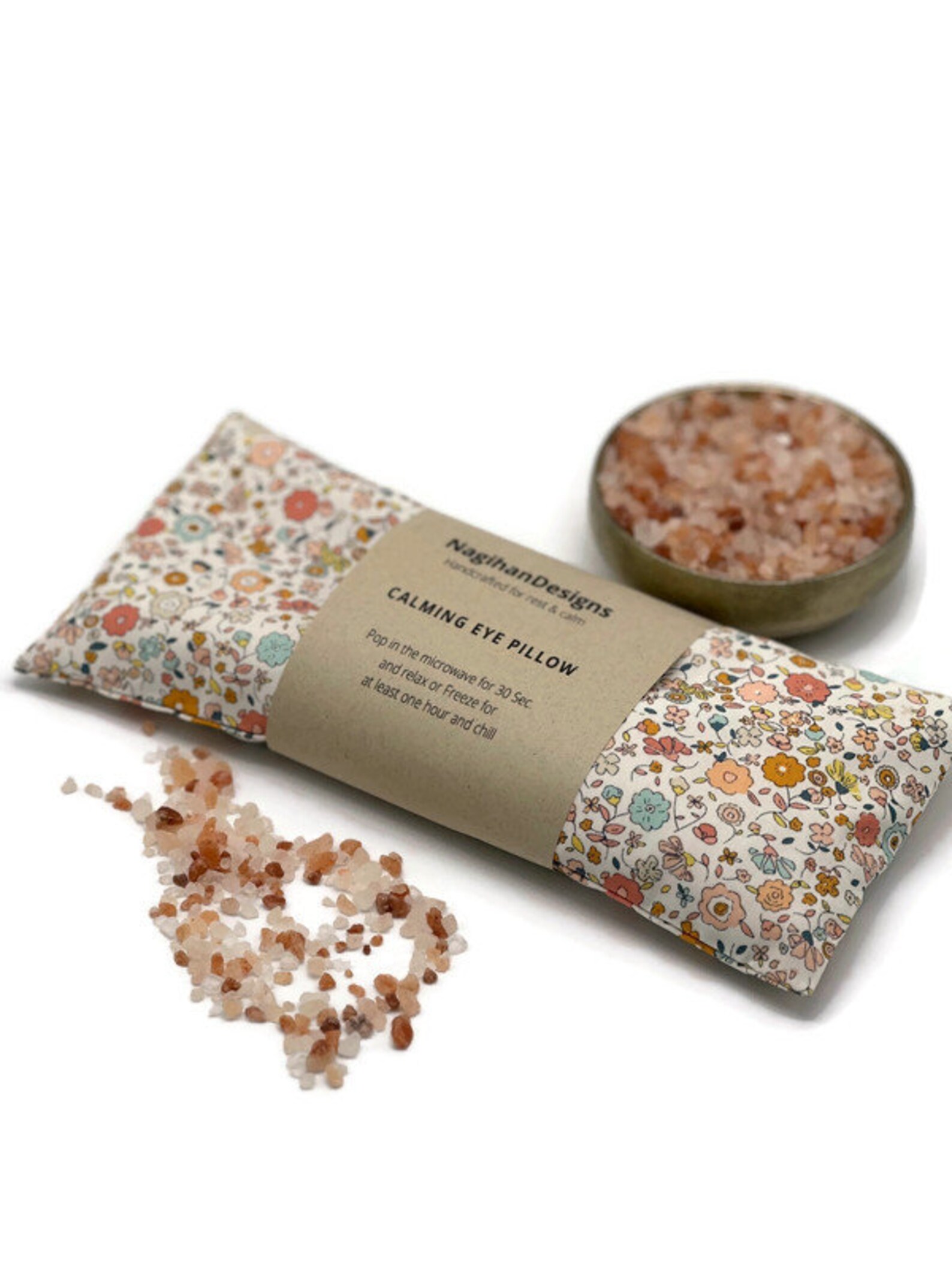 Himalayan Salt Eye Pillow: Lavender Aromatherapy, Heat Therapy, Deep ...