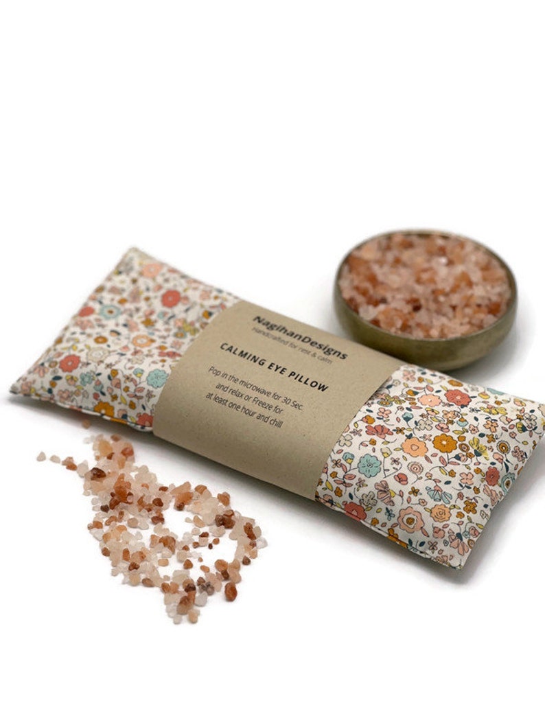 Himalayan Salt Eye Pillow: Lavender Aromatherapy, Heat Therapy, Deep ...