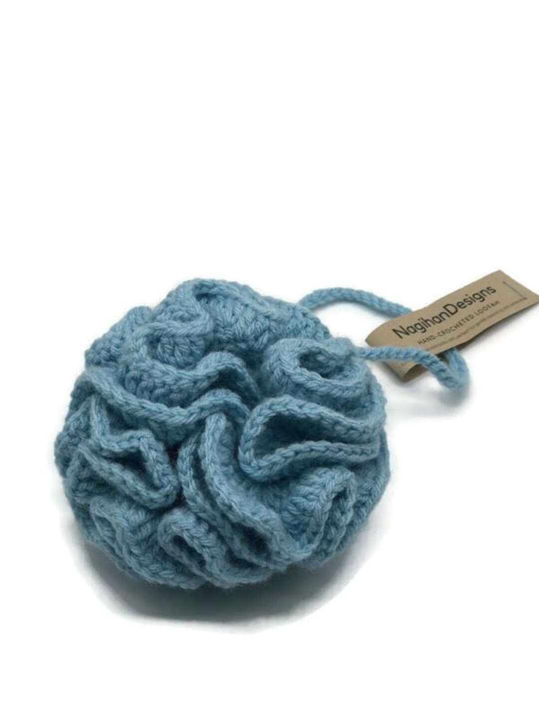 Shower Loofah, Crochet Handmade Shower Pouf, Baby Yarn Shower Puff ...