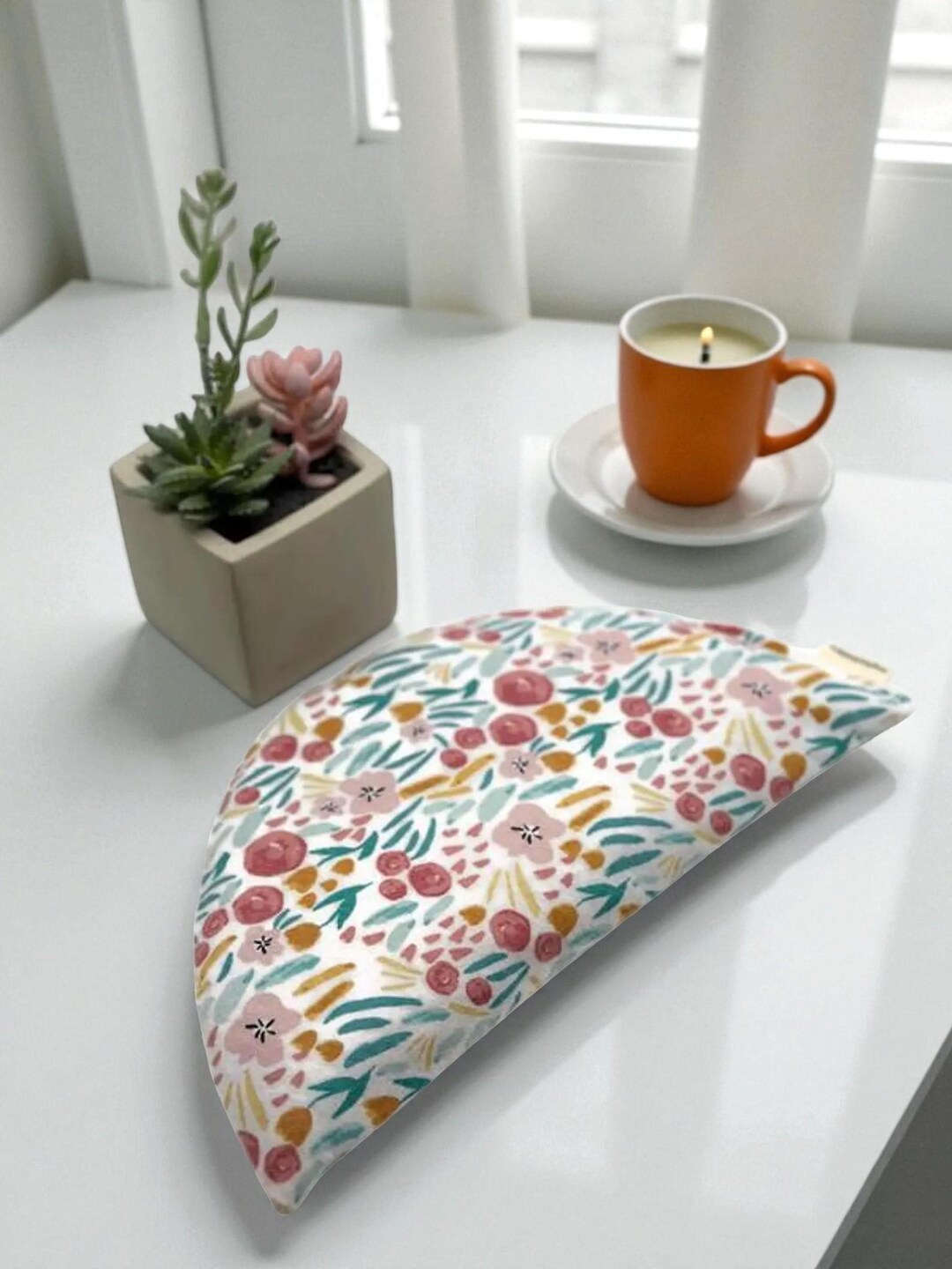 Large Half Moon Eye Pillow: Cotton Flannel Aromatherapy, Migraine ...