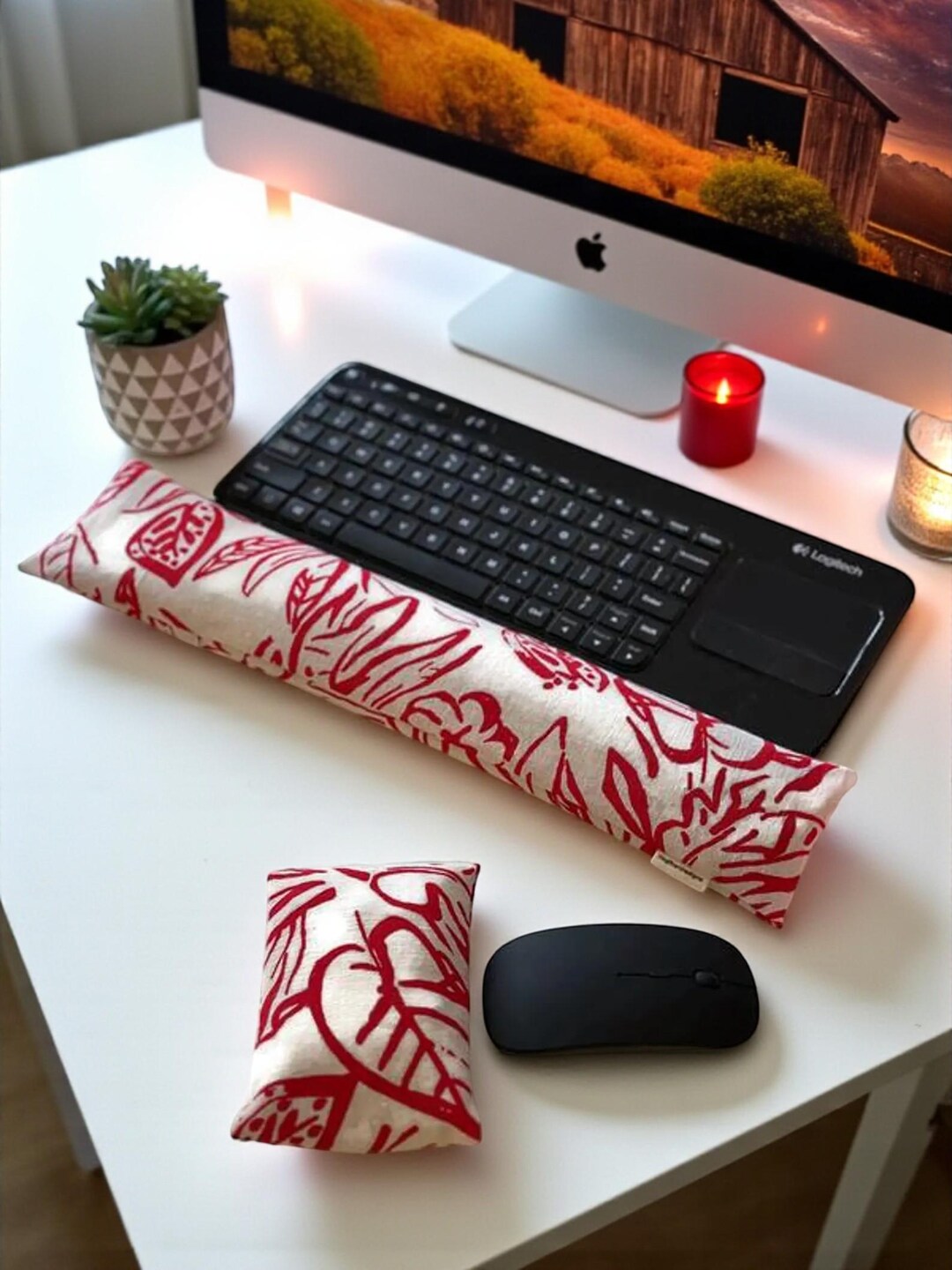 Removable Washable Cover Keyboard Mouse Wrist Rest Pillow Ergonomic ...