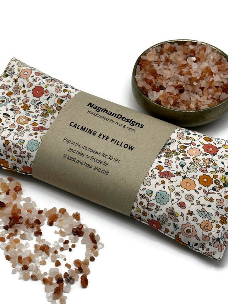 Himalayan Salt Eye Pillow: Lavender Aromatherapy, Heat Therapy, Deep ...