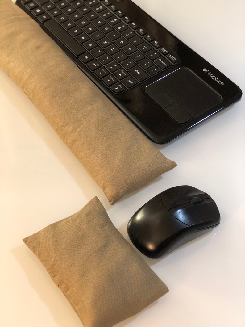 100 Percent European Linen Keyboard and Mouse Wrist Rest Flax - Etsy
