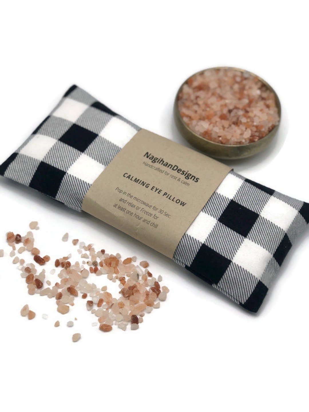 Dad Gift HIMALAYAN SALT Eye Pillow, Heat Therapy Pain Relief, Spa ...