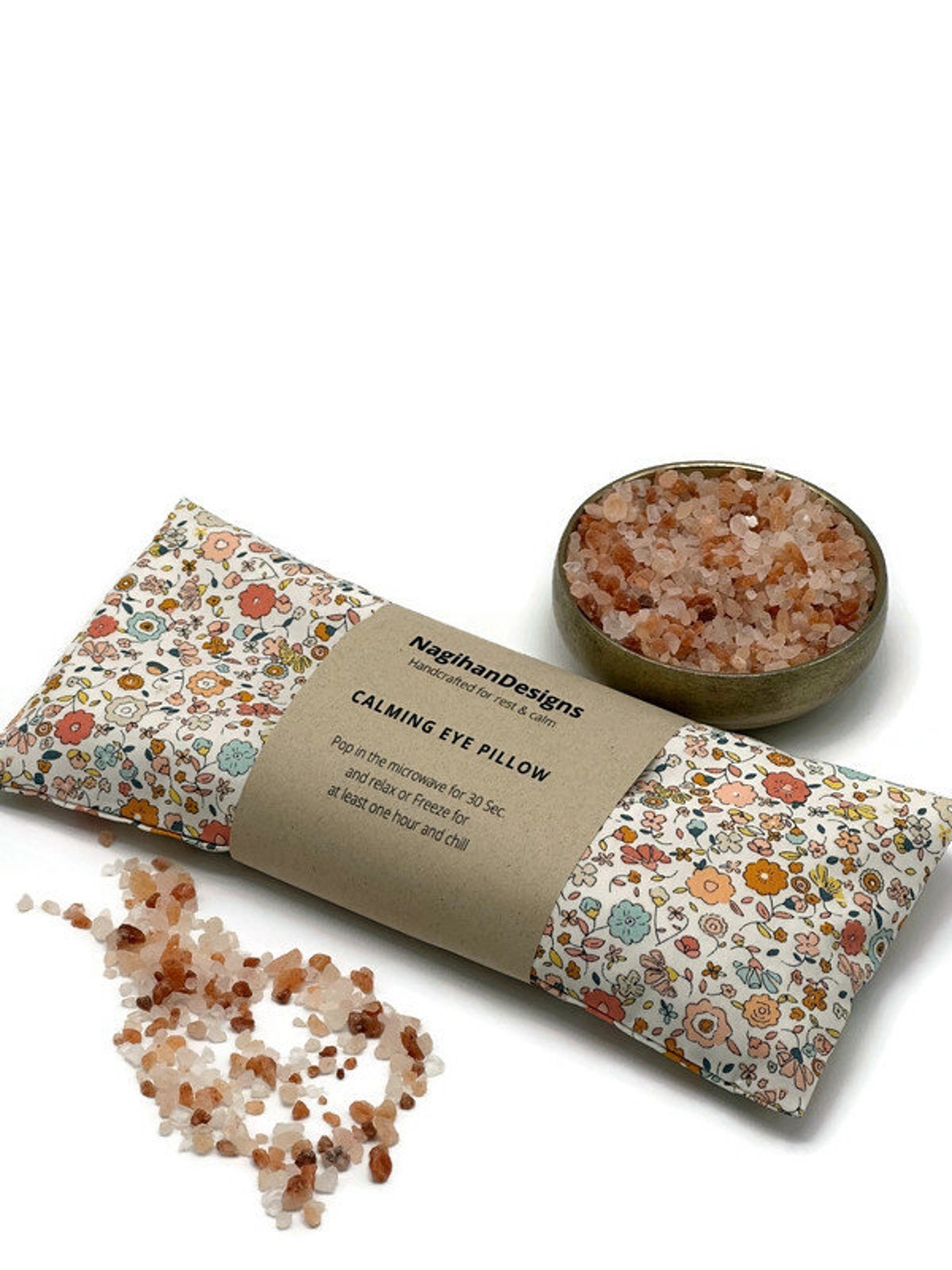 Himalayan Salt Eye Pillow: Lavender Aromatherapy, Heat Therapy, Deep ...