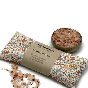 Himalayan Salt Eye Pillow: Lavender Aromatherapy, Heat Therapy, Deep ...