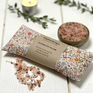 Himalayan Salt Eye Pillow: Lavender Aromatherapy, Heat Therapy, Deep ...