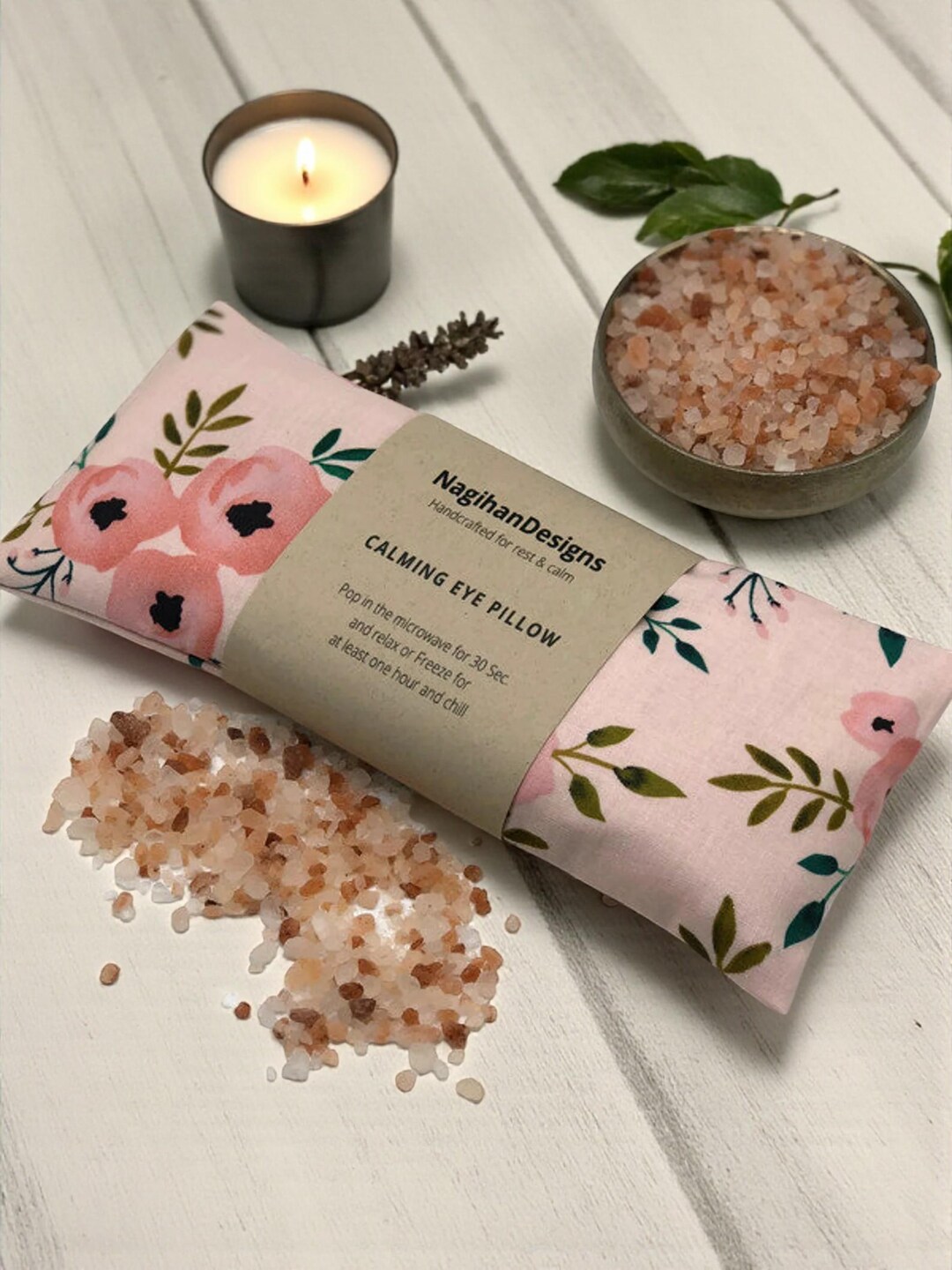 HIMALAYAN SALT Eye Pillow, Heat Therapy for Pain Relief, Spa and ...