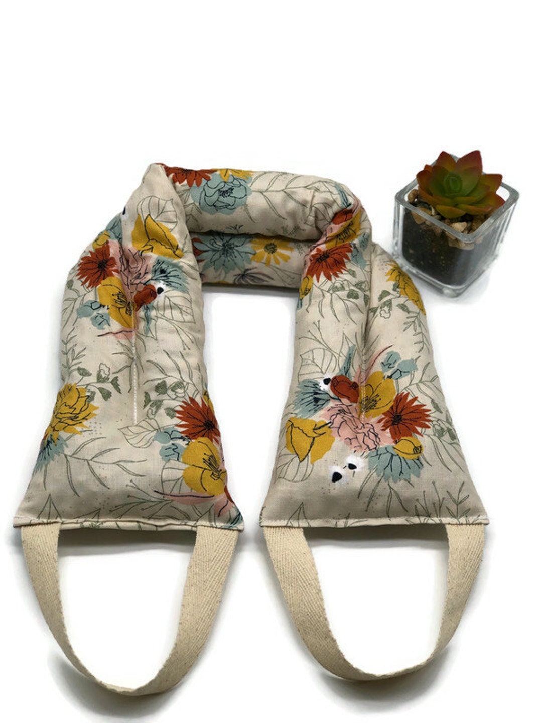 CHERRY PIT 20 X 3.5 Inches Neck Wrap With Handle Microwaveable Washable ...