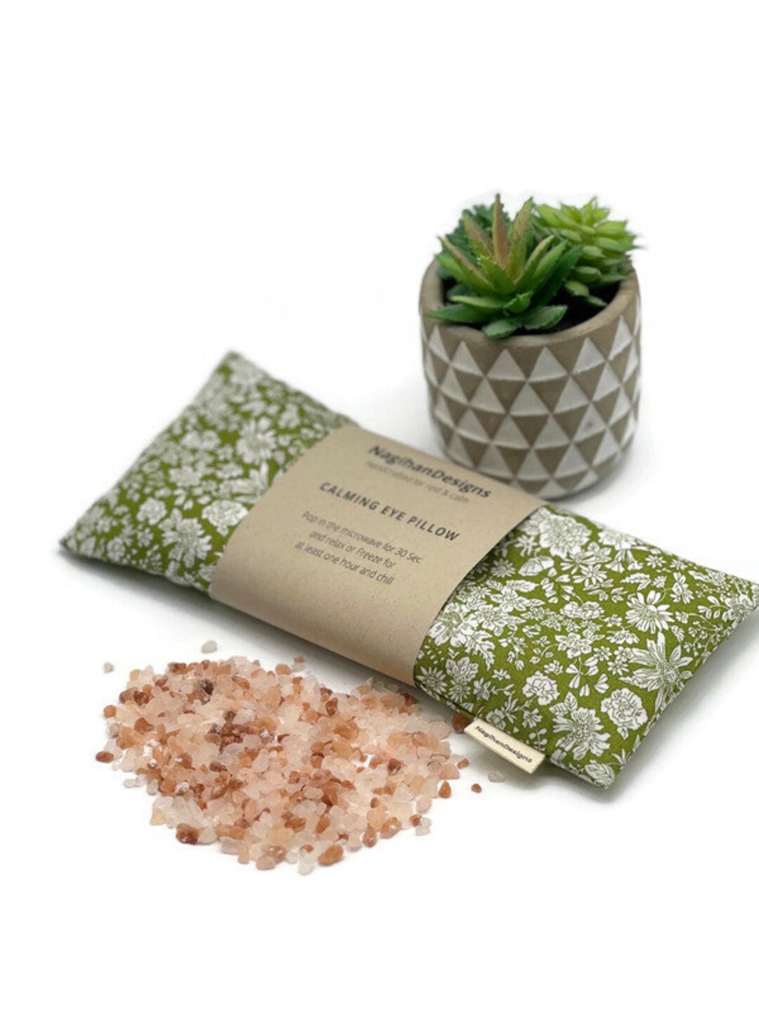 Himalayan Salt Lavender Eye Pillow: Weighted Aromatherapy, Washable ...