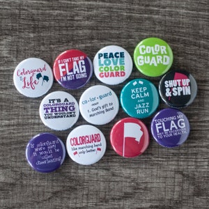 Colorguard Buttons / Marching Band / Set of 12 Colorguard 1" or 1.25 ...
