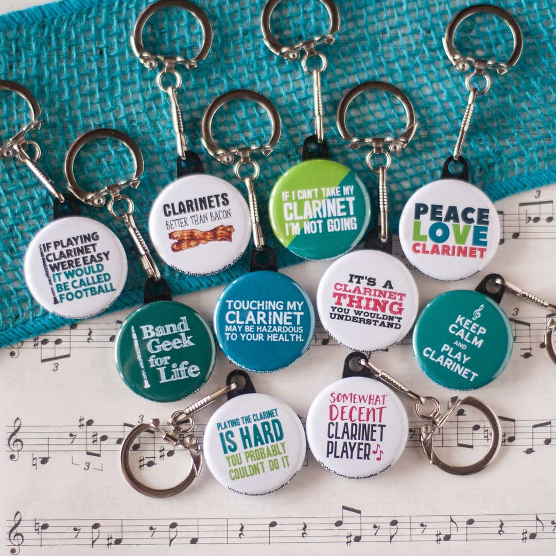 Clarinet Keychains | Gift Set of Ten Music & Marching Band Themed ...