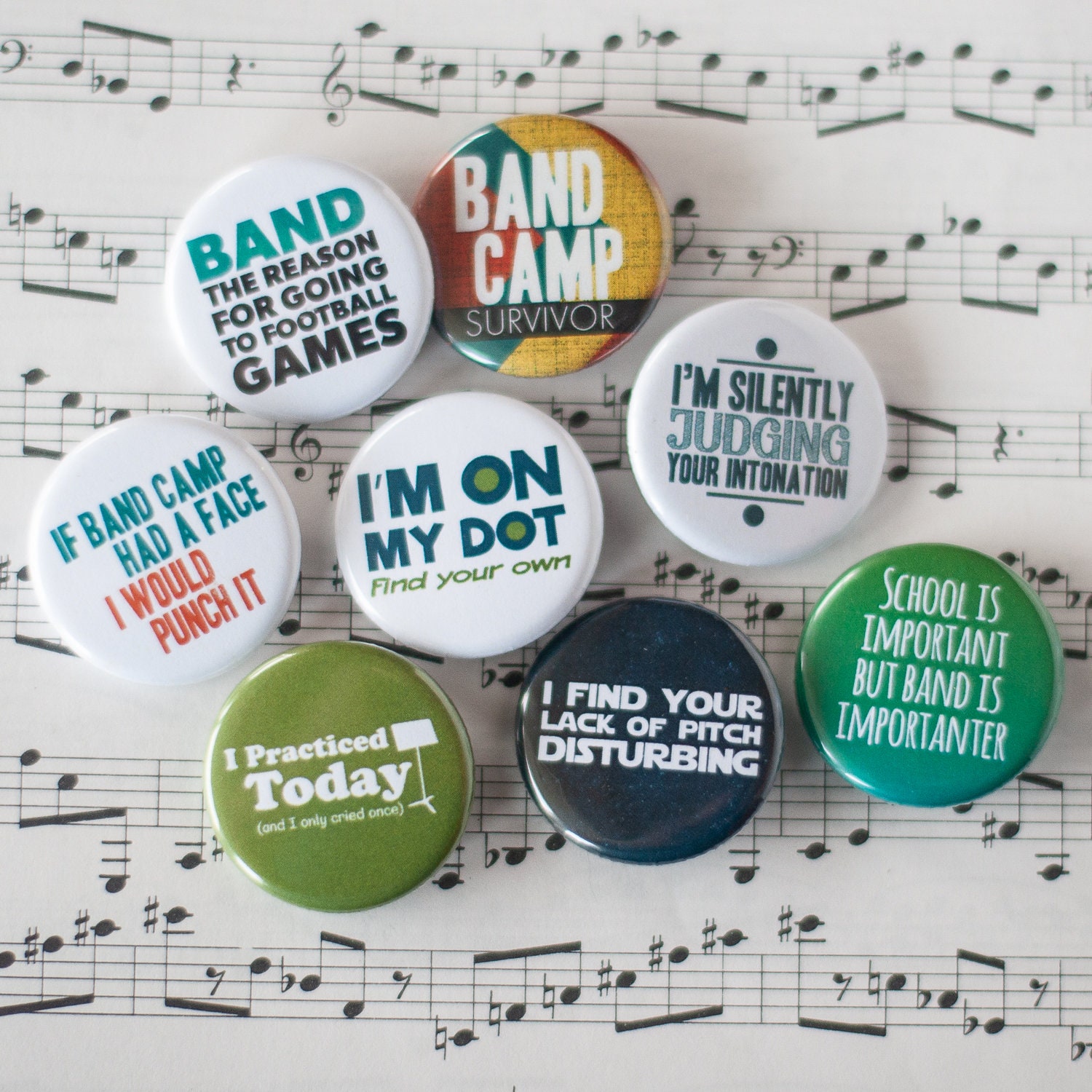 Marching Band Buttons Multi Size Set of 28 Marching Band and | Etsy