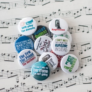 Marching Baritone Buttons / Marching Band and Music / Set of 12 ...