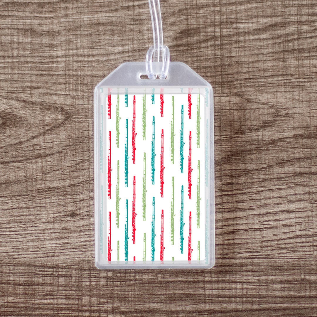 Musical Instrument Case ID Luggage Tag for Flute Players | Musician ...
