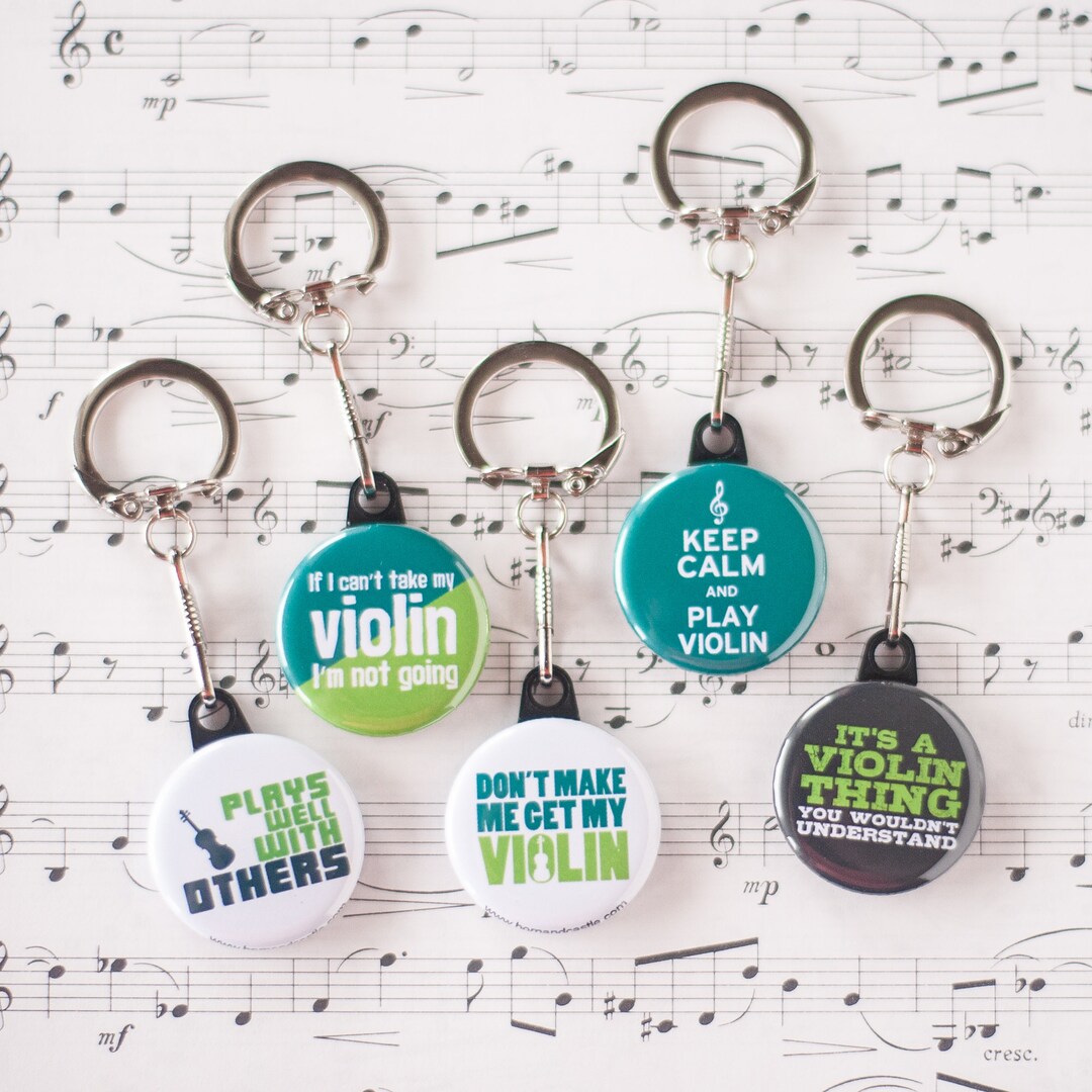 Violin Keychains | Set of Five Orchestra Music Themed Student Gifts | 1 ...