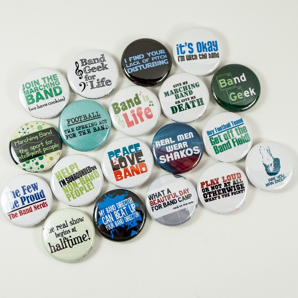 Band Buttons - Marching Band Bundle - Size One Inch - Etsy