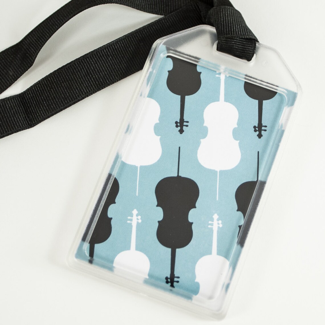 Cello Musical Instrument Case ID Luggage Tag Teal and Black - Etsy